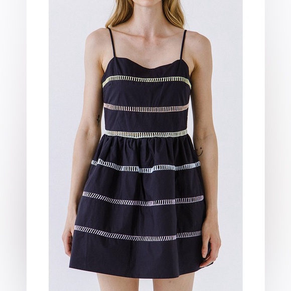 English Factory | Dresses | English Factory Ladder Lace Mini Dress ...